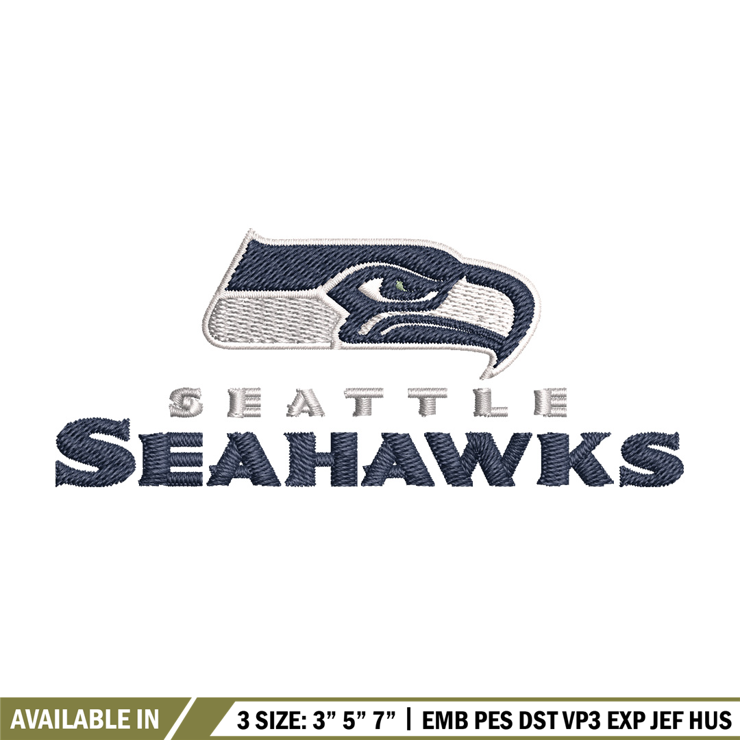 Seattle Seahawks logo Embroidery, NFL Embroidery, Sport embr | Inspire ...