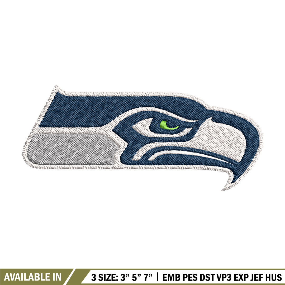 Seattle Seahawks logo Embroidery, NFL Embroidery, Sport embr | Inspire ...