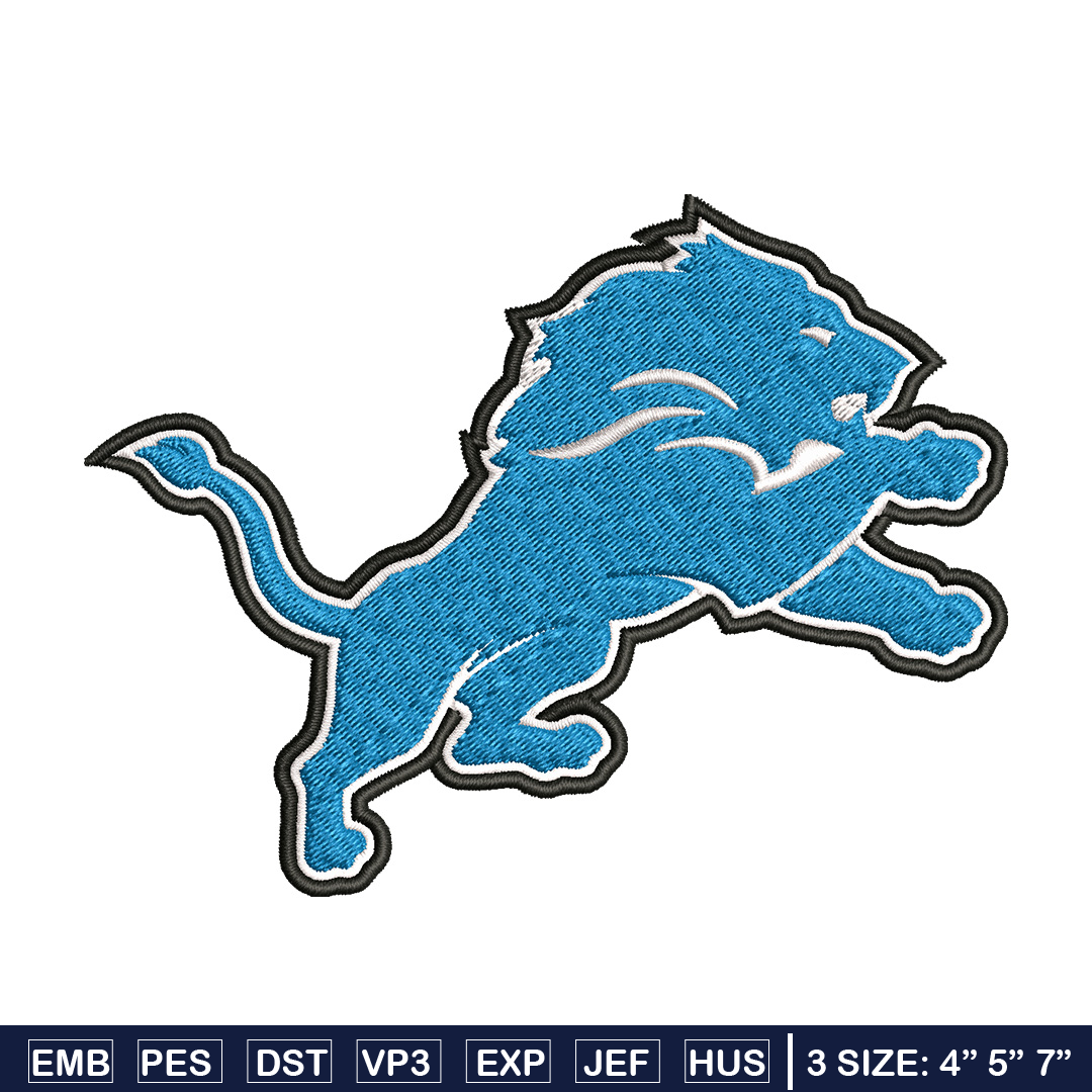 Detroit Lions logo Embroidery, NFL Embroidery, Sport embroid | Inspire ...