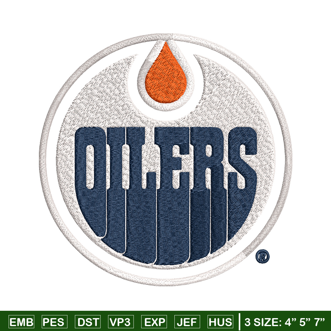 Edmonton Oilers logo Embroidery, NHL Embroidery, Sport embro | Inspire ...
