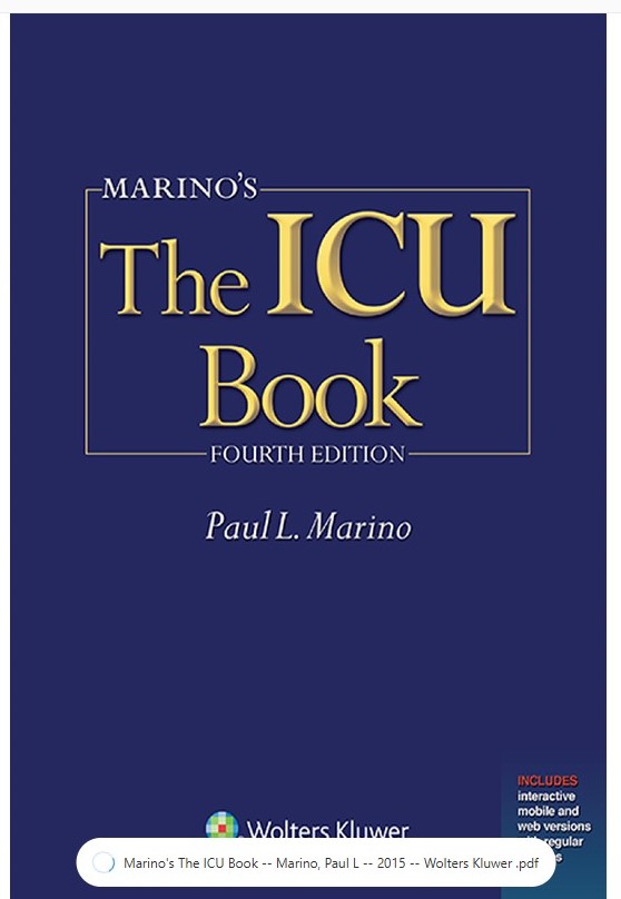 Marino's The ICU Book Ebook with Updates (ICU Book (Marino)) | Inspire ...