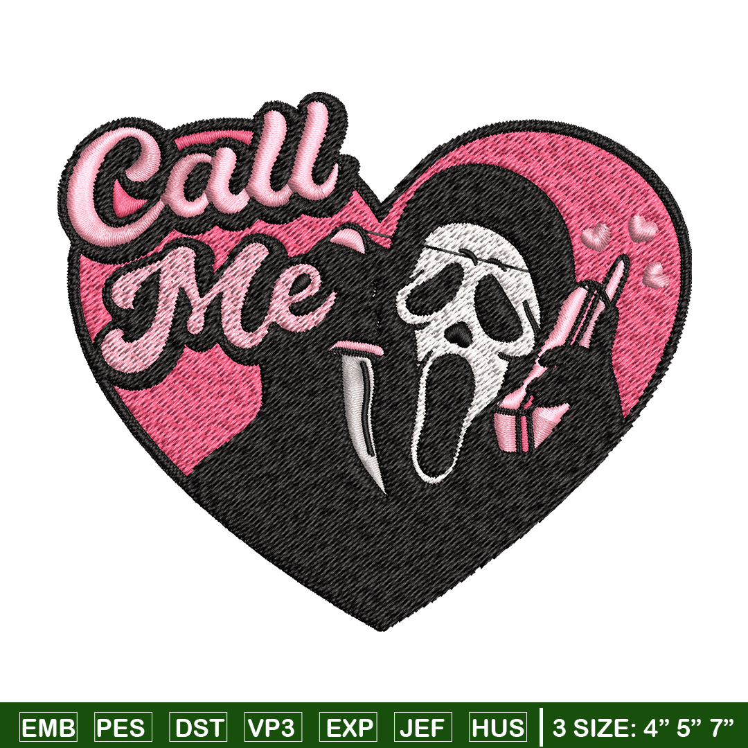 Ghostface Scream Embroidery design, Horror Embroidery, Embro - Inspire ...