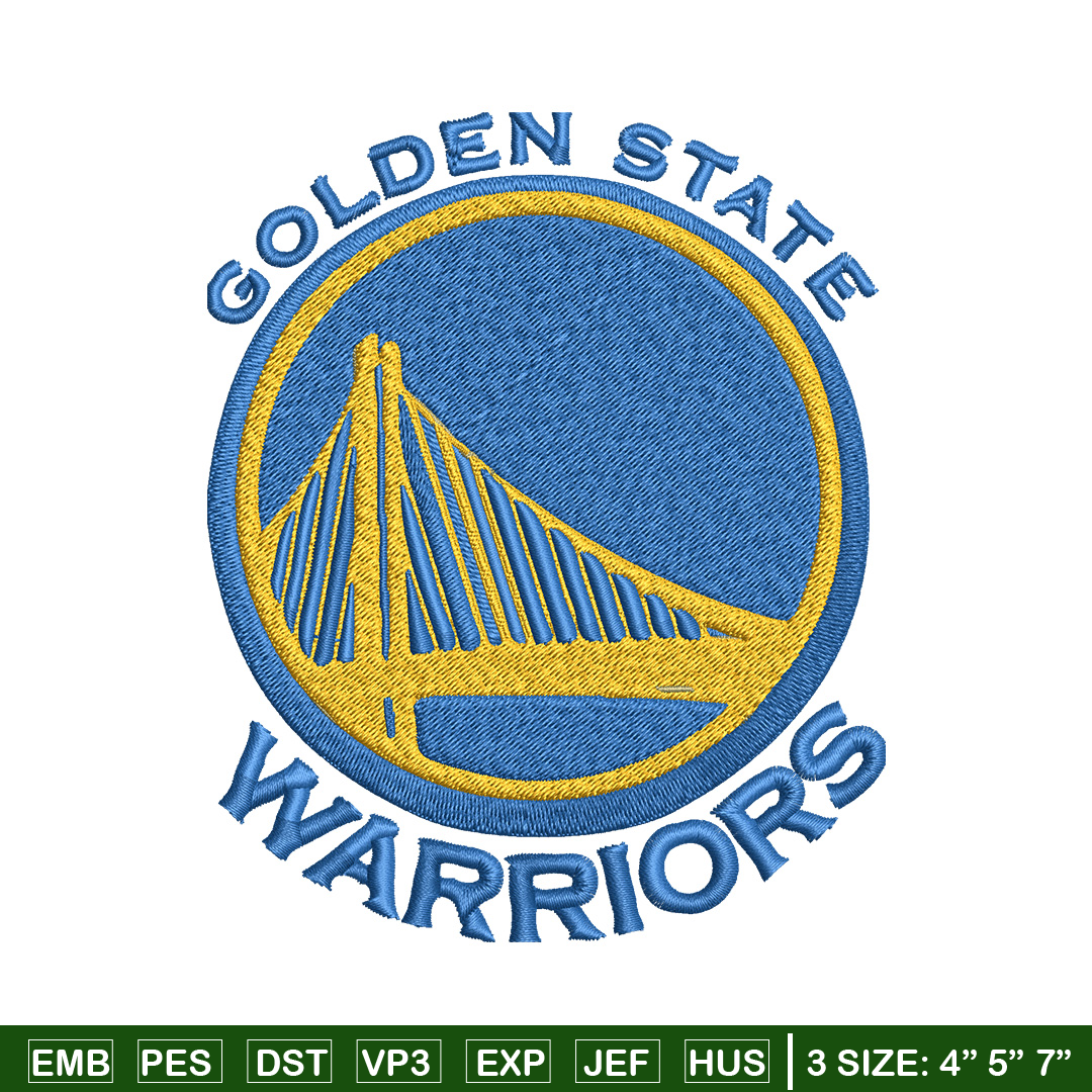 Golden State Warriors logo Embroidery, NBA Embroidery, Sport | Inspire ...