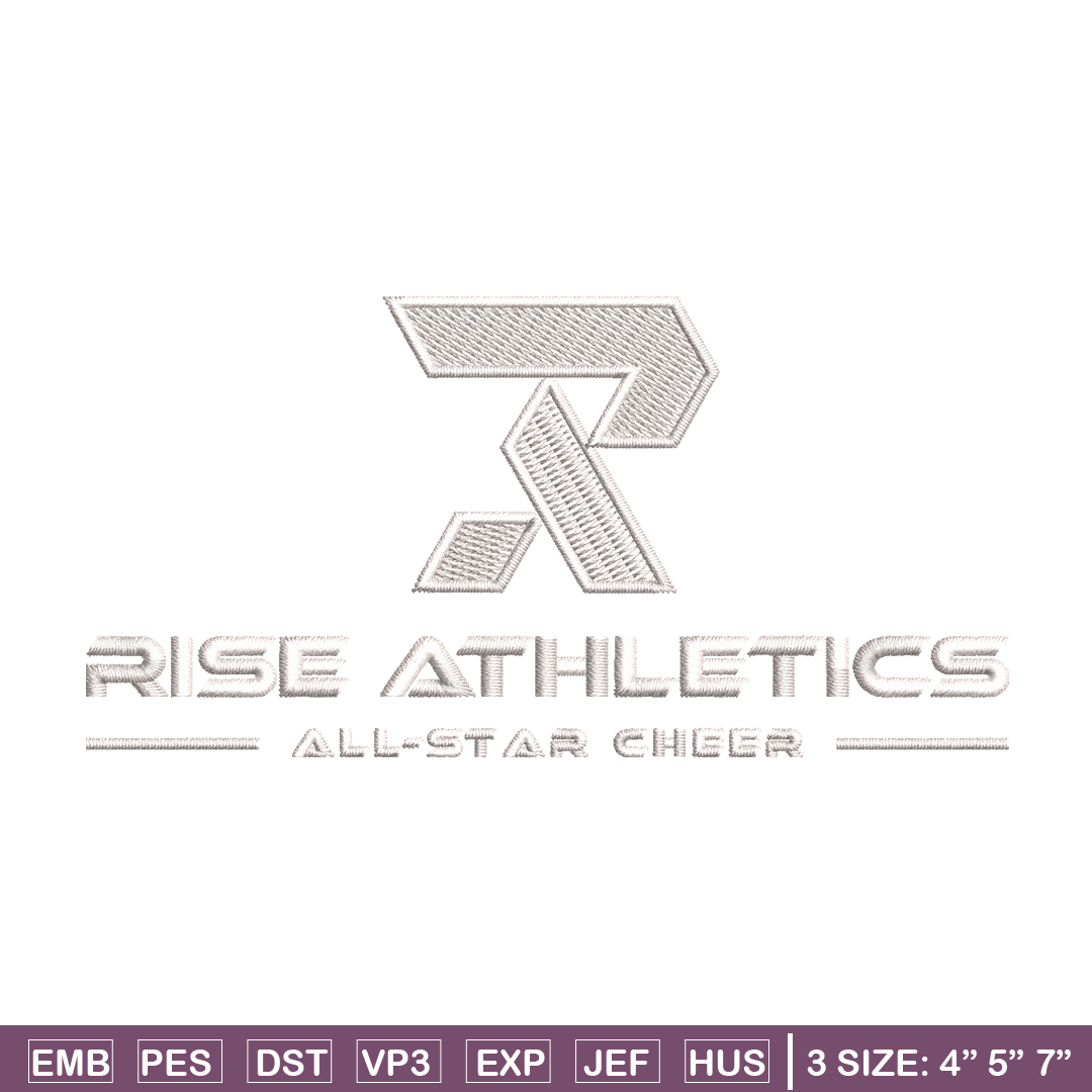 Rise Athletics embroidery design, Rise Athletics embroidery, | Inspire ...