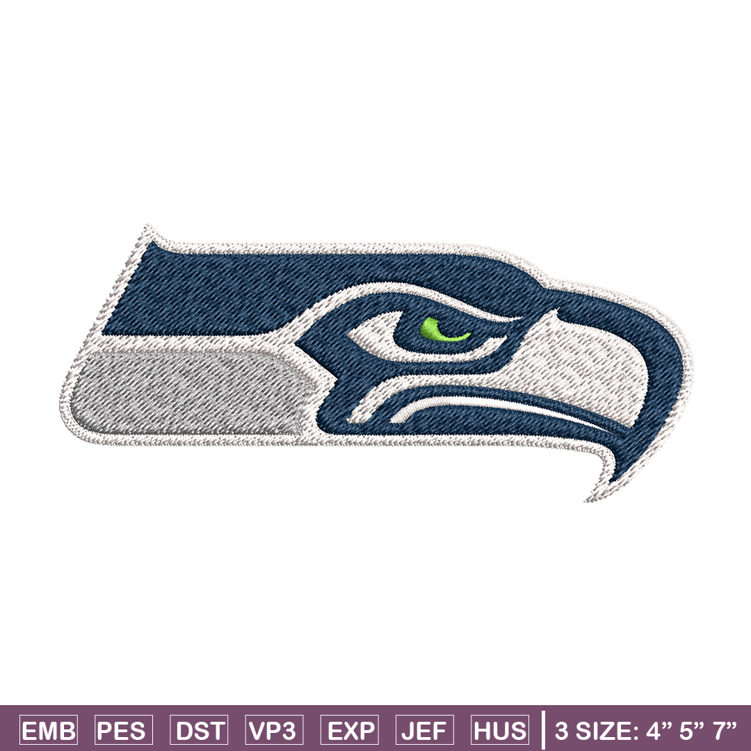 Seattle Seahawks logo Embroidery, NFL Embroidery, Sport embr | Inspire ...
