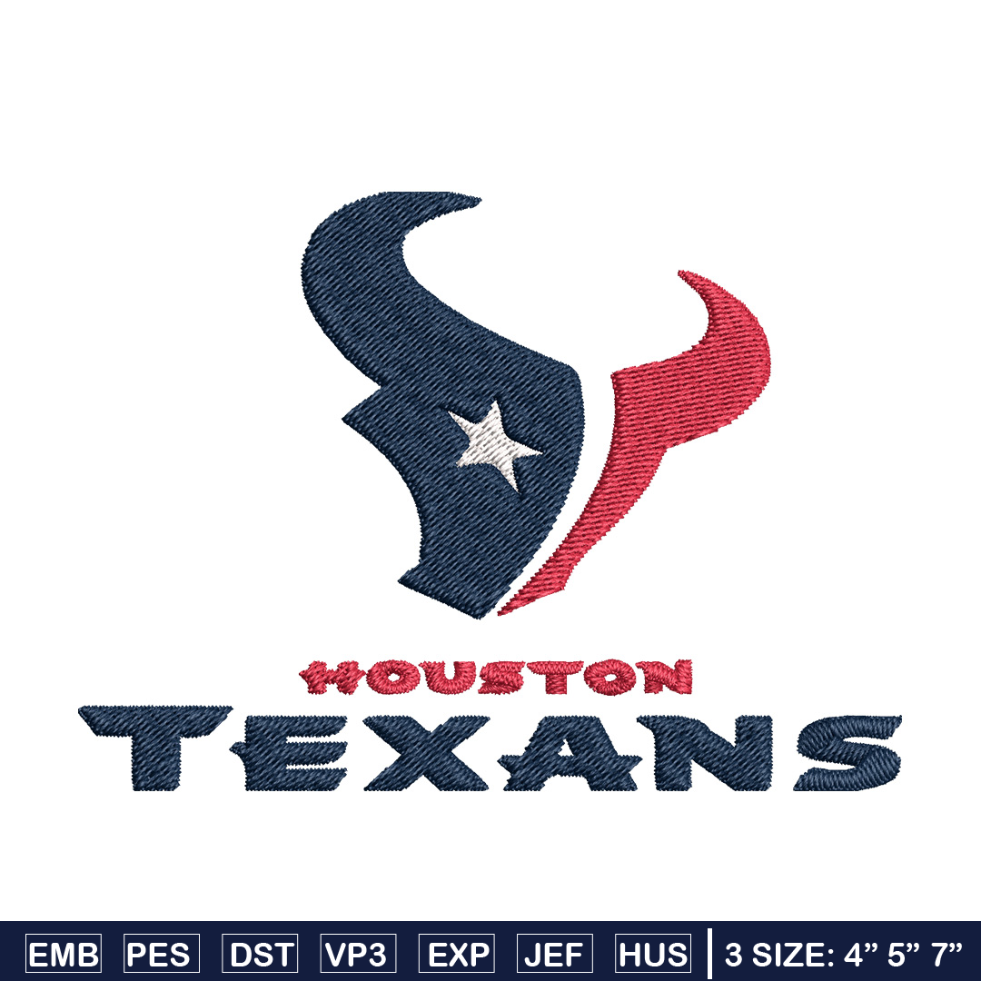 Houston Texans logo Embroidery, NFL Embroidery, Sport embroi | Inspire ...