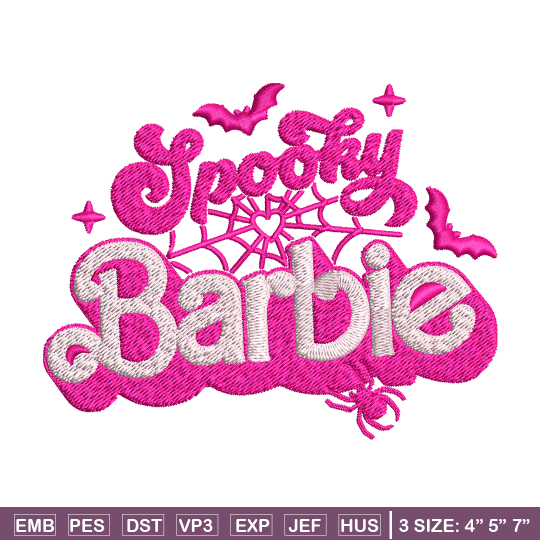 Spooky Barbie Embroidery design, Spooky Barbie Embroidery, E - Inspire ...
