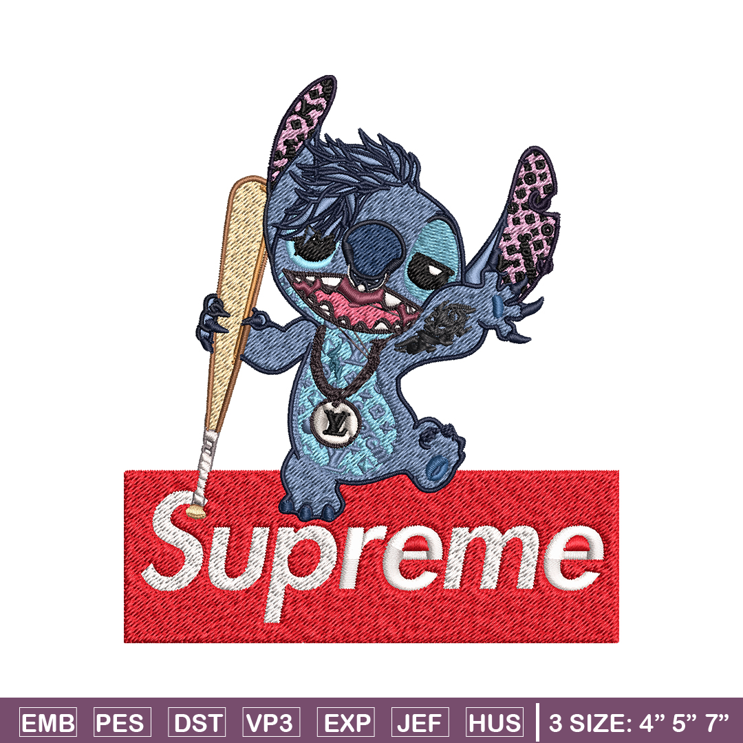 Stitch Supreme Embroidery design, cartoon Embroidery, cartoo | Inspire ...