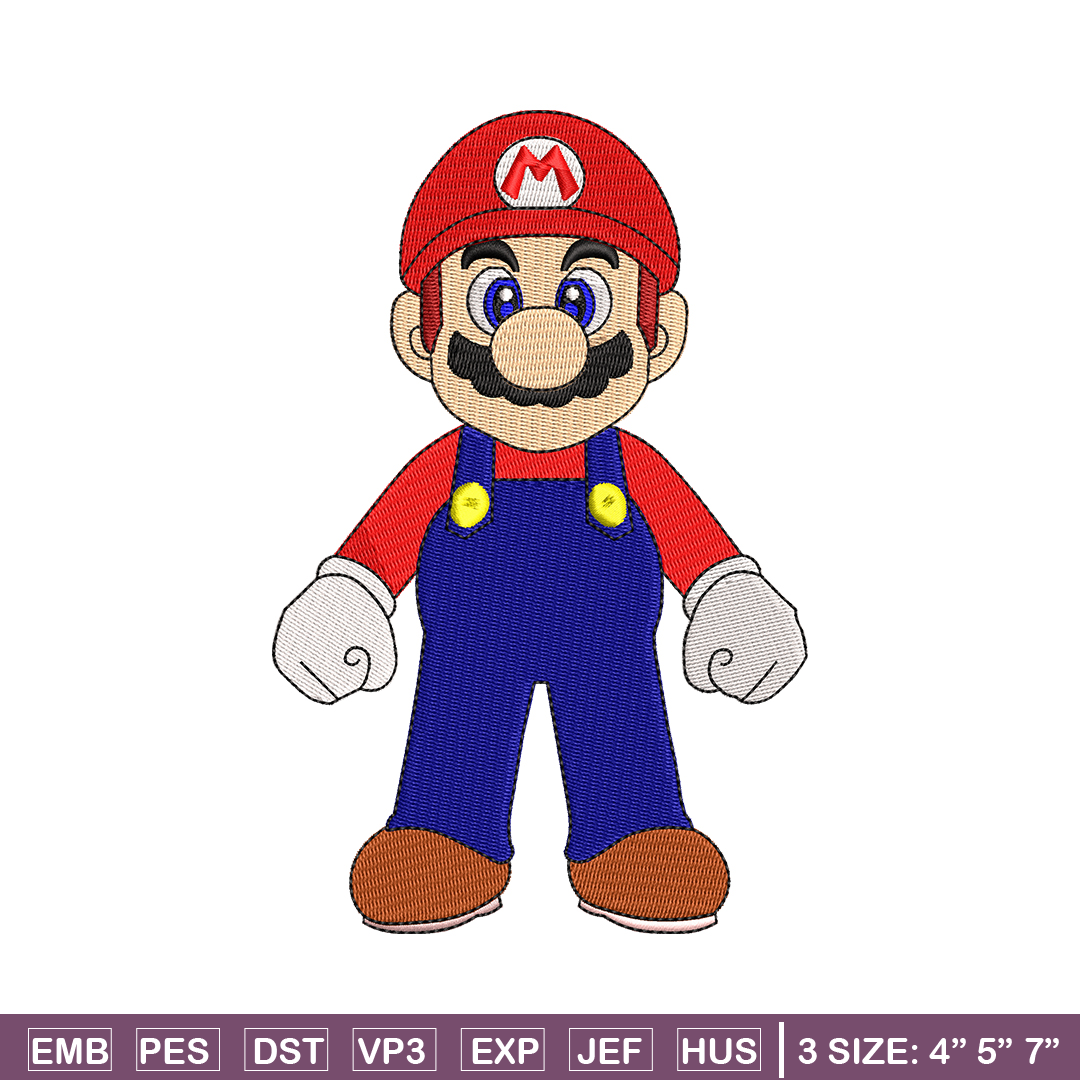 Super Mario bros embroidery design, Mario embroidery, logo d | Inspire ...