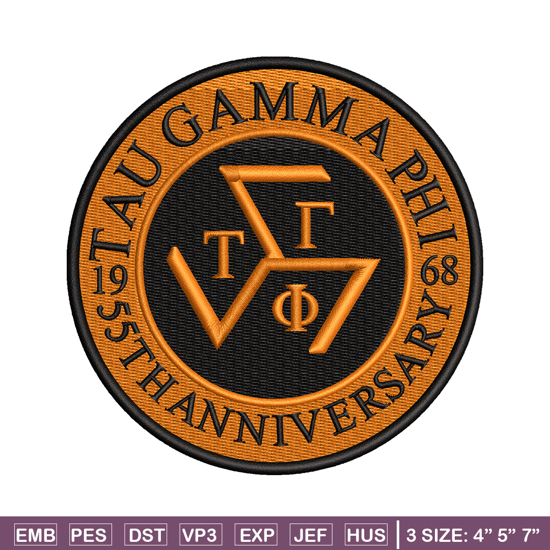 Tau Gamma Sigma embroidery design, logo embroidery, embroide | Inspire ...