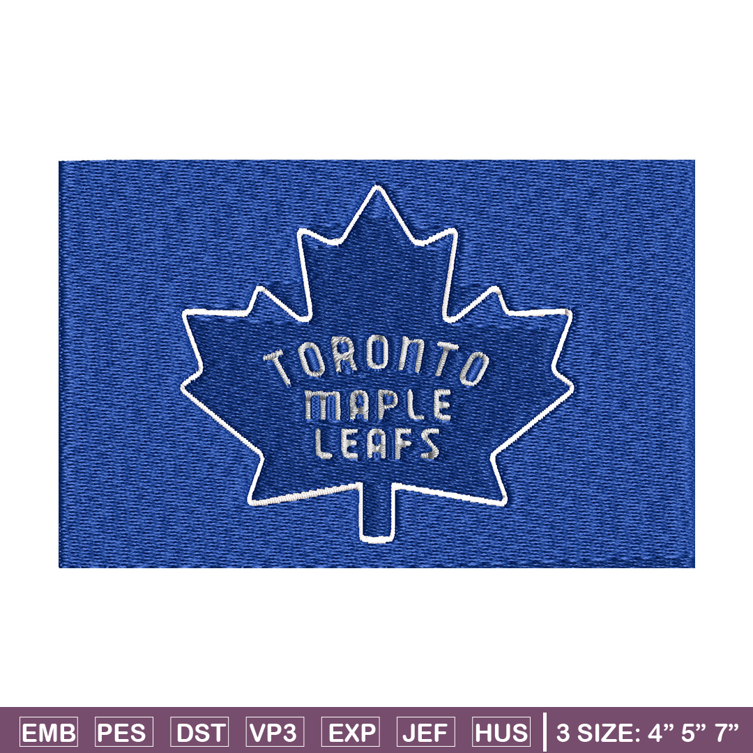 Toronto Maple logo Embroidery, NHL Embroidery, Sport embroid | Inspire ...