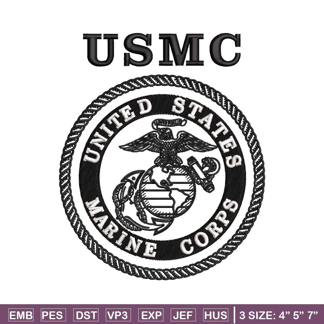 United States Marine Corps embroidery design, logo embroider | Inspire ...