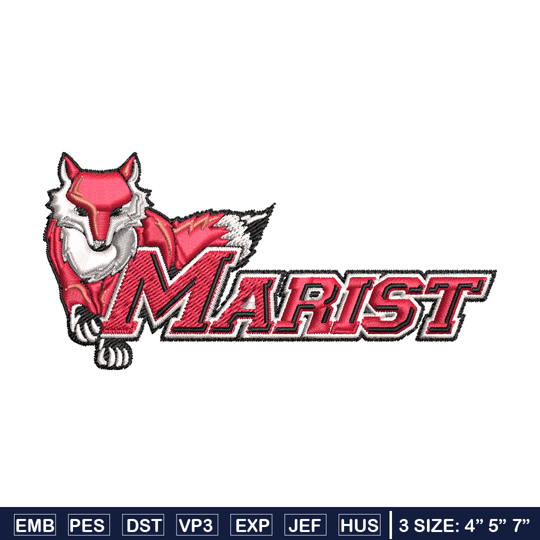 Marist Red Foxes embroidery design, Marist Red Foxes embroid | Inspire ...