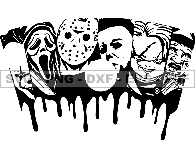 Halloween Svg, Horror SVG Halloween, Includes PNG PSD & AI F - Inspire ...