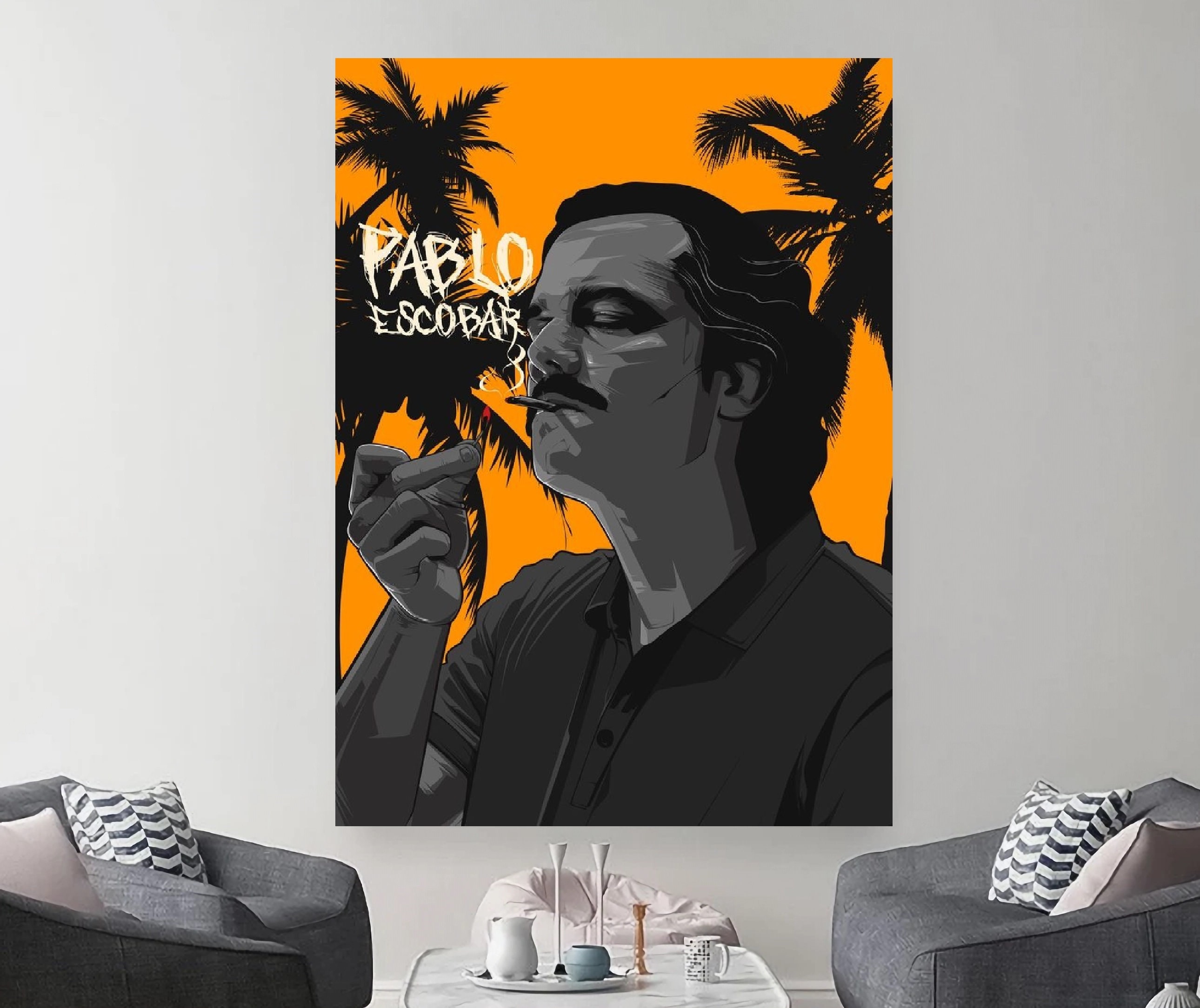 Pablo Escobar Wall Art Pablo Escobar Poster Home Decor Canva - Inspire ...