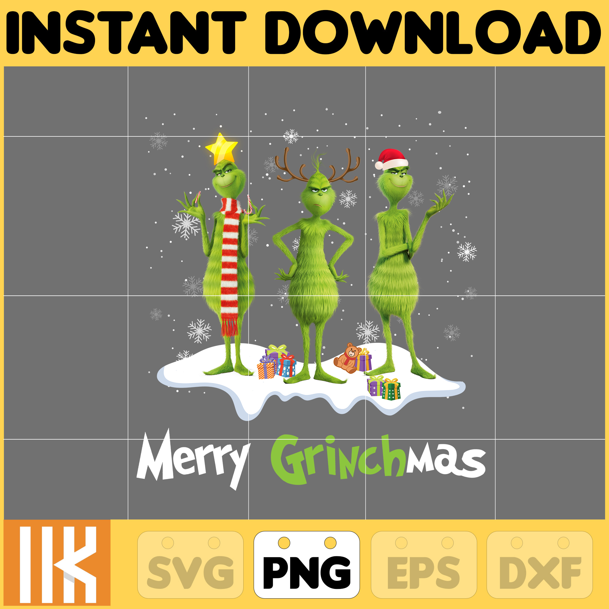 The Grinch Png, Merry Grnichmas Png, Retro Grinch Png | Inspire Uplift