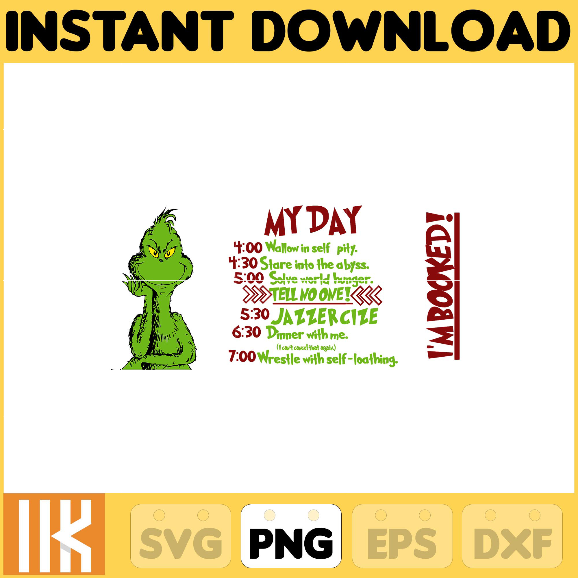 The Grinch Png, My Day I'm Booked Png, Merry Grnichmas Png, | Inspire ...