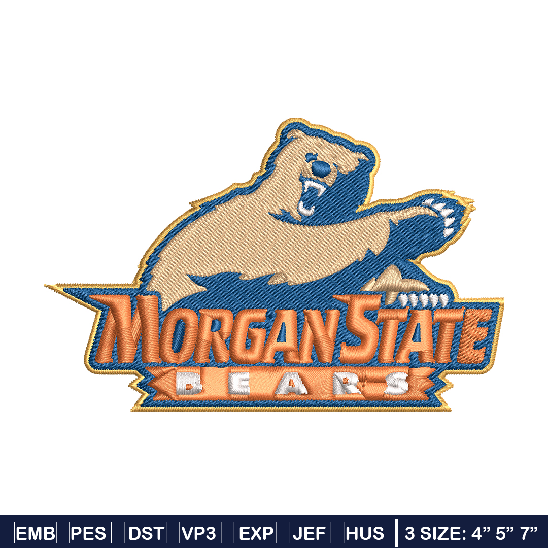 Morgan State Bears embroidery, Morgan State Bears embroidery | Inspire ...