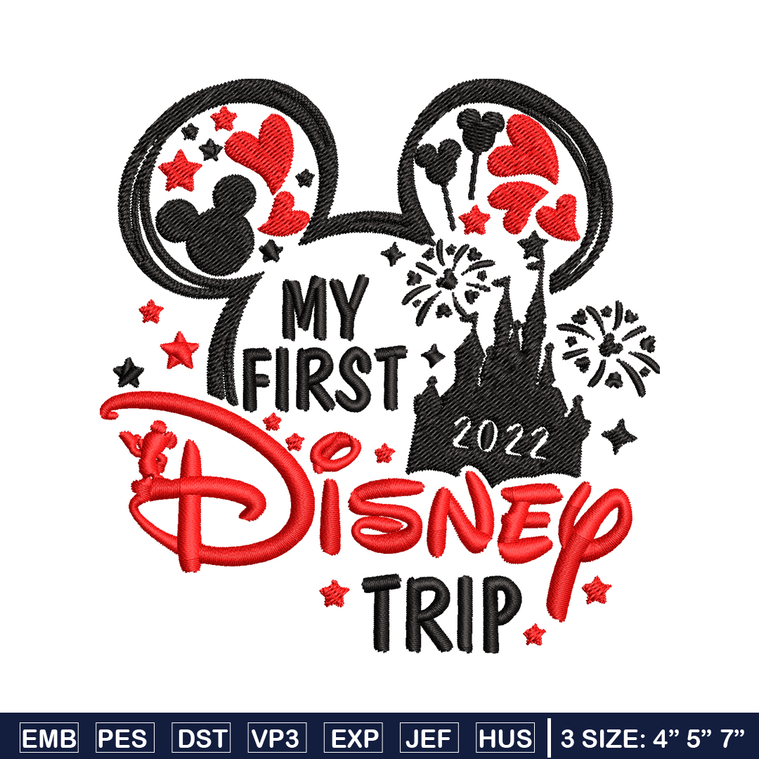 My First Disney Trip Embroidery design, Disney Embroidery, D | Inspire ...