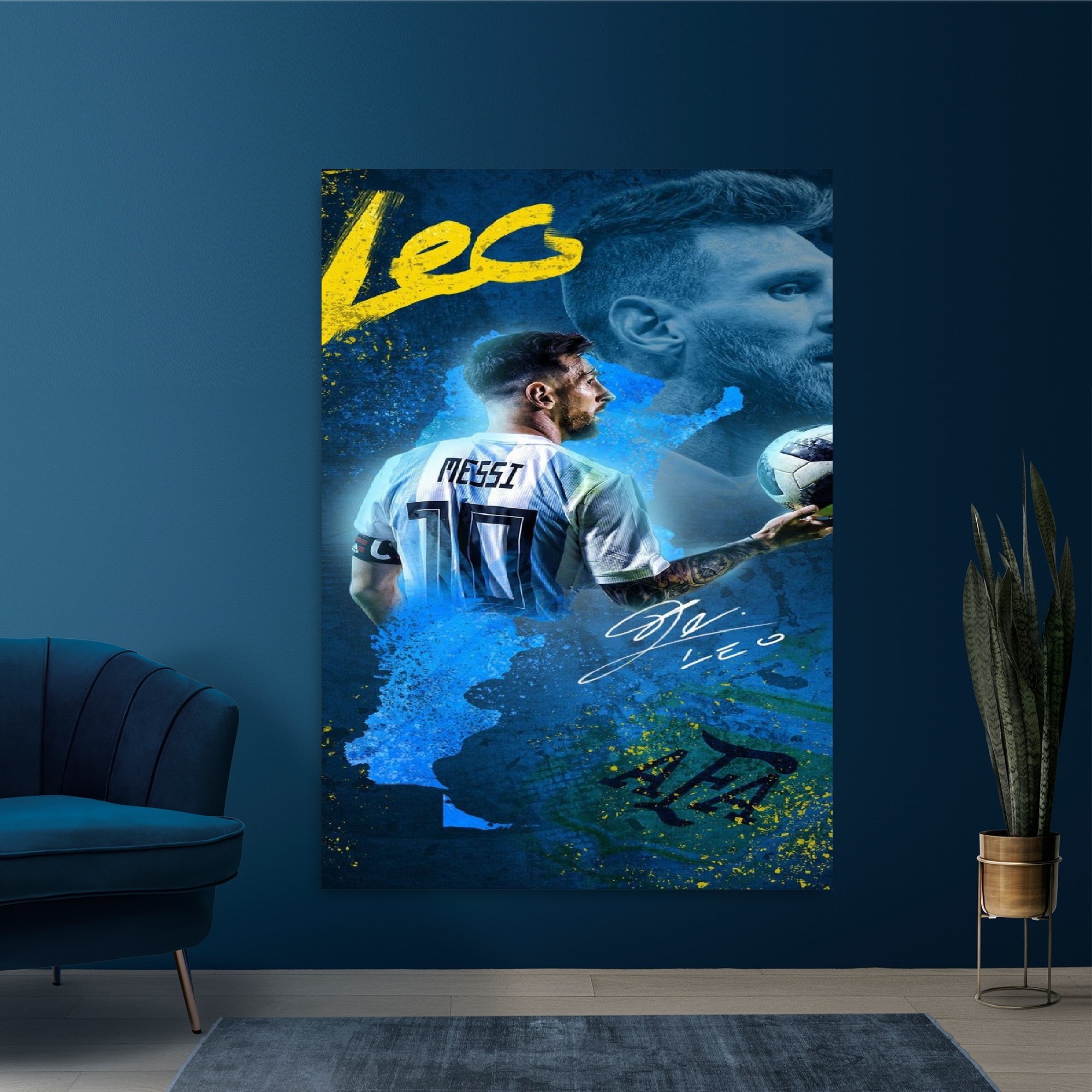 Lionel Messi Canvas, Champion Messi, TrendCanvas Argentina L - Inspire ...