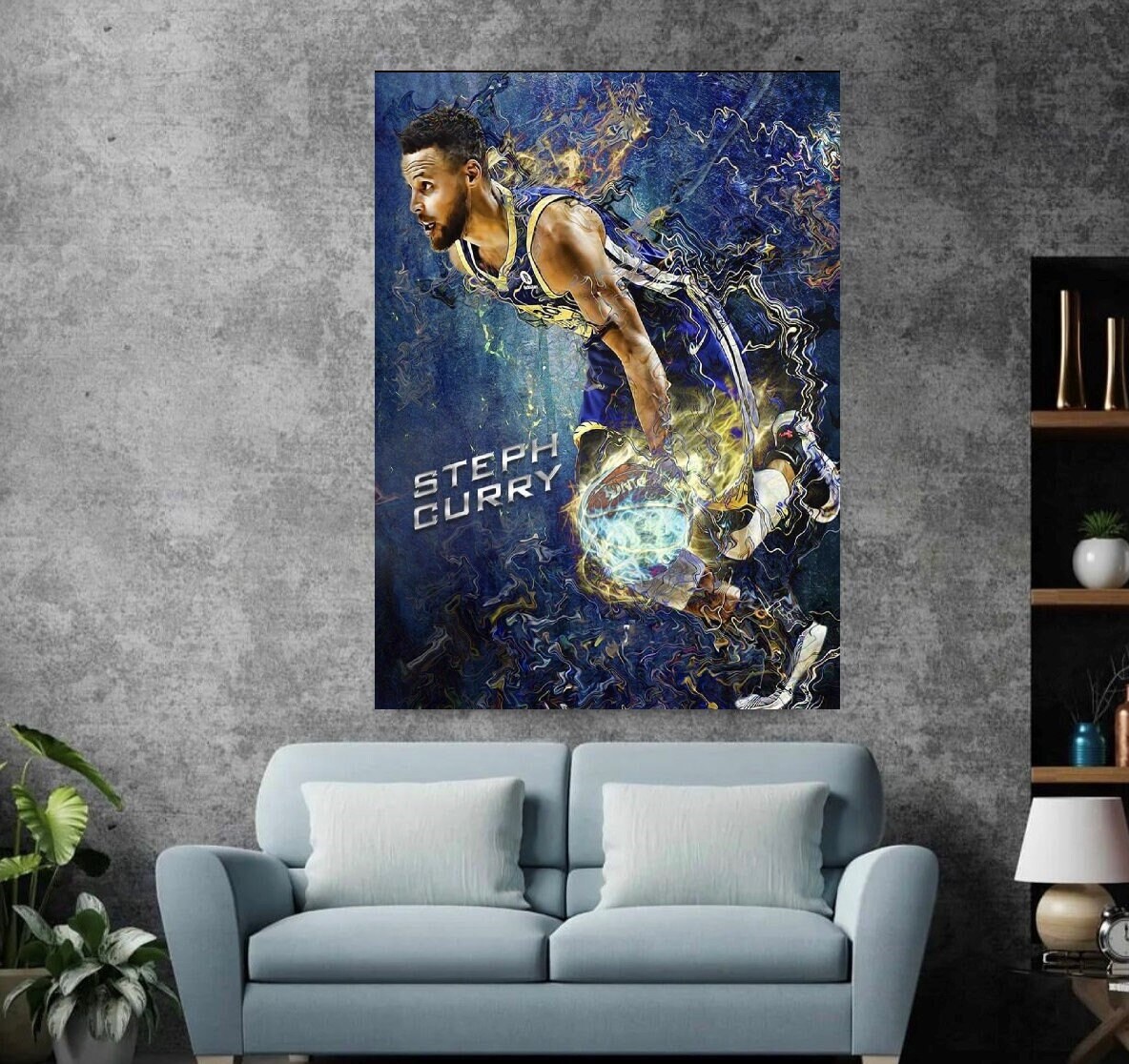 Stephen Curry Canvas Modern Wall Decor Stephen Curry Champi - Inspire ...