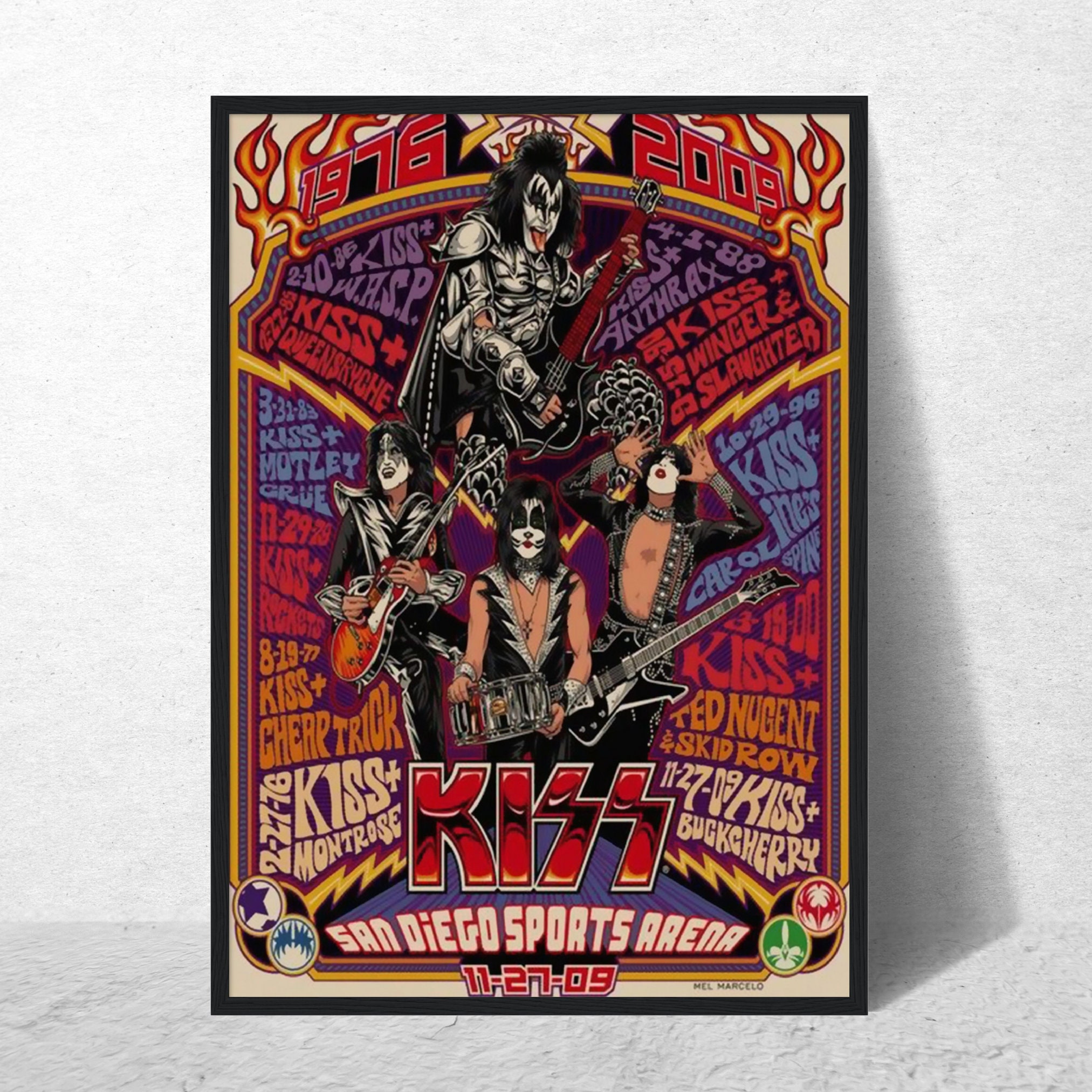 KISS Band Poster Vintage Wall Art Music Memorabilia Retro | Inspire Uplift