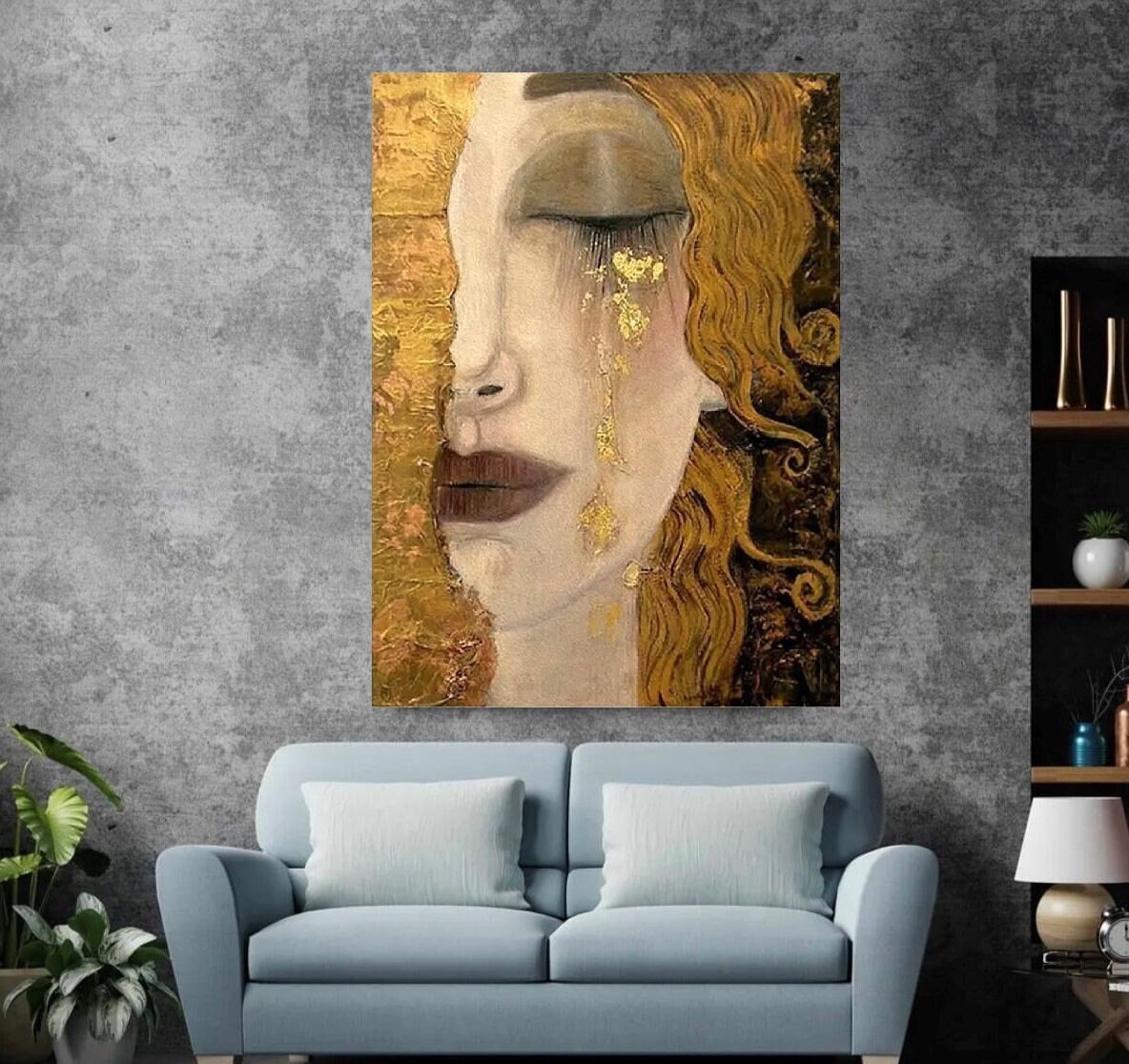 The Golden Tears Art Canvas Poster By Gustav Klimt Art Canva - Inspire ...