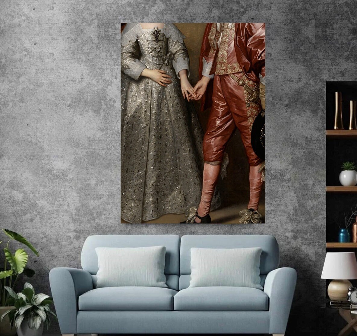 Vintage Romantic Victorian Couple Baroque Antique Canvas Pri | Inspire ...