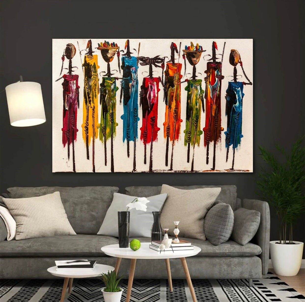 African Wall Art Tribe Wall Decor Ethnic Print Wall Artwork | Inspire ...