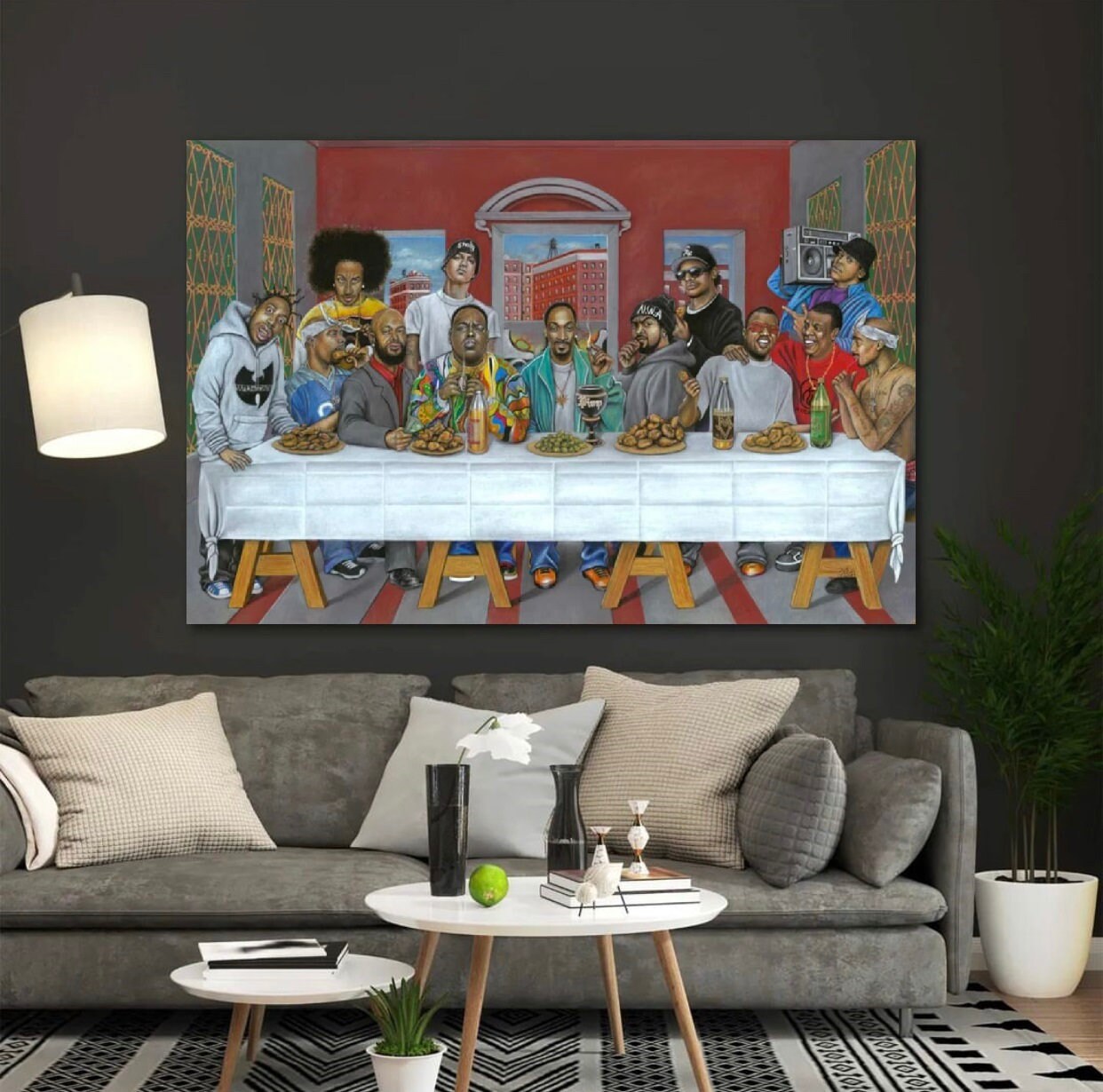 Hip Hop Poster Print,Last Supper All Time Rappers Canvas Wal - Inspire ...