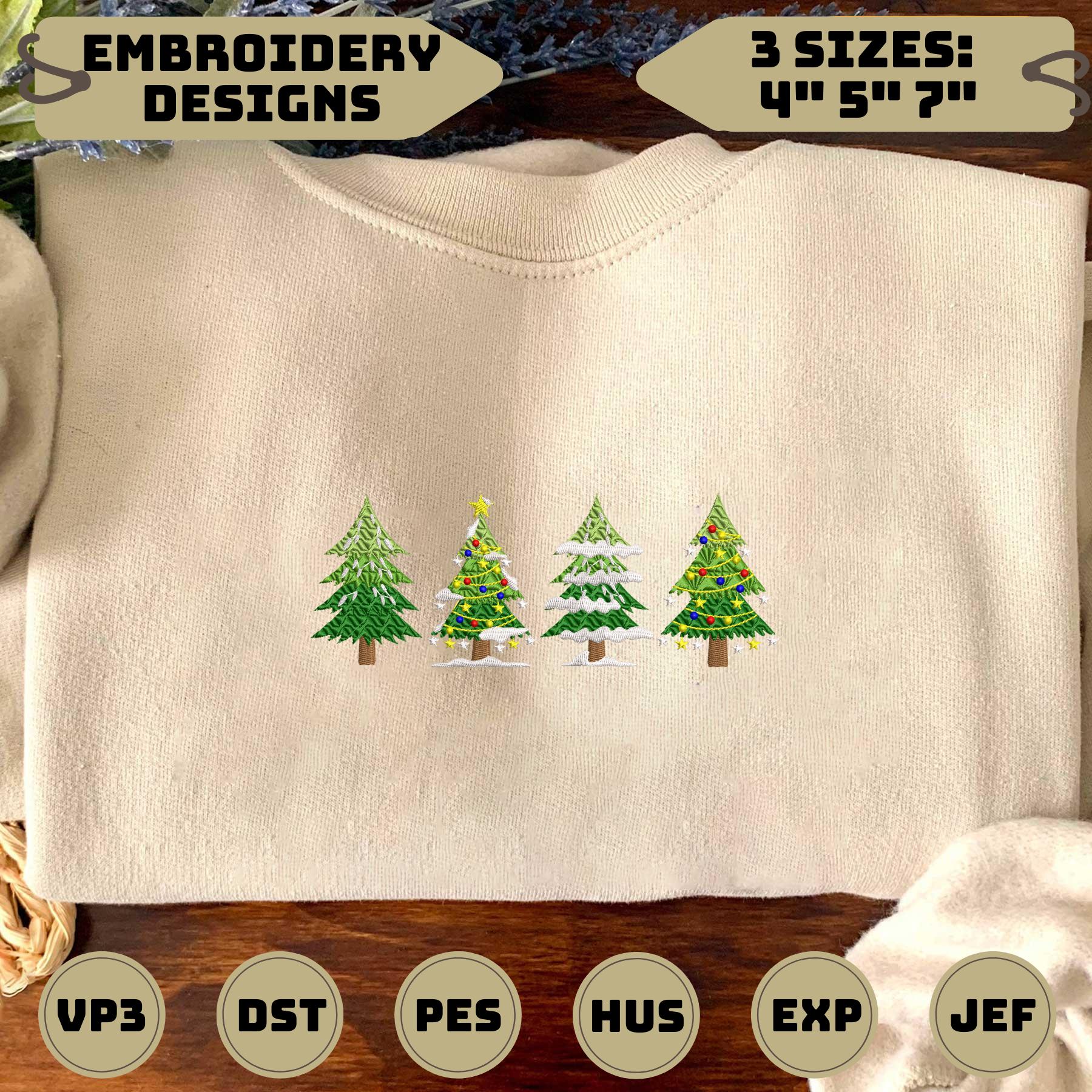 Christmas Tree Embroidery Designs, Christmas Embroidery Desi | Inspire ...