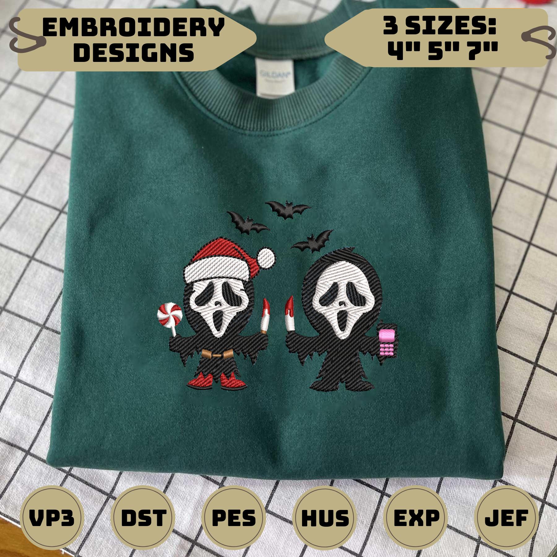 Face Ghost Embroidery Design, Scream Face Ghost Halloween Ho | Inspire ...