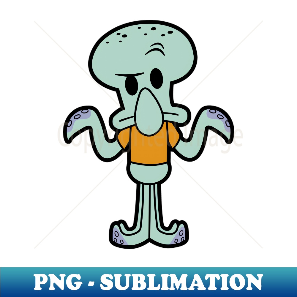 Squidward Chibi - Sublimation-Ready PNG File - Transform You | Inspire Uplift