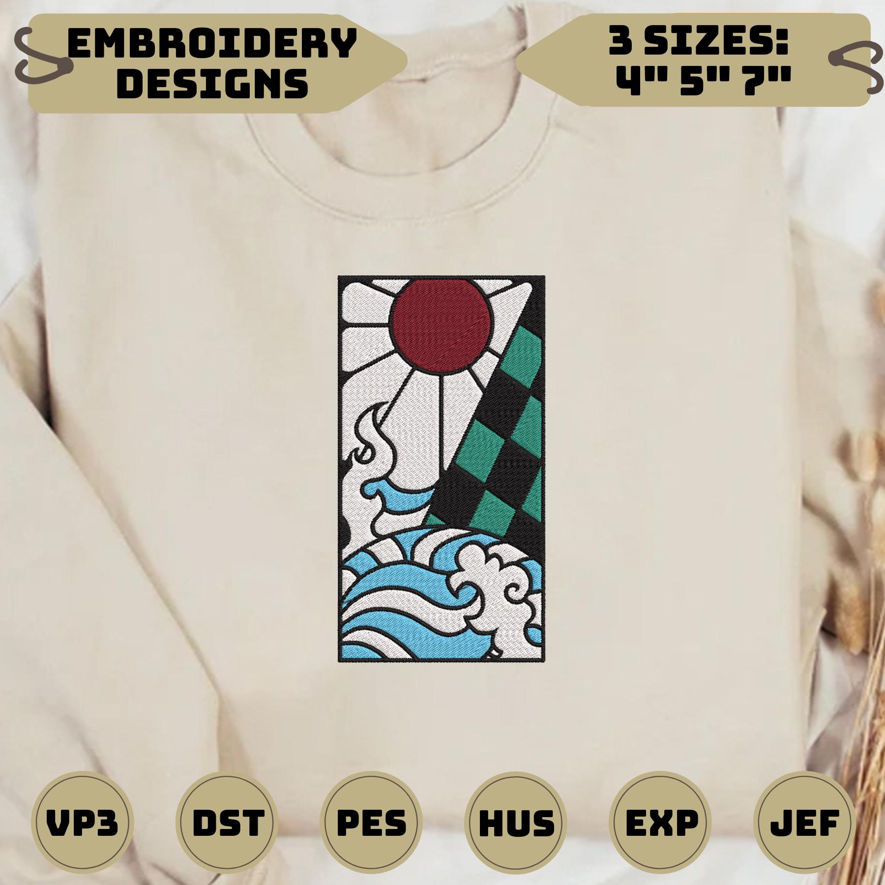 Demon Slayer Embroidery, Anime Embroidery, Logo Demon Slayer - Inspire ...