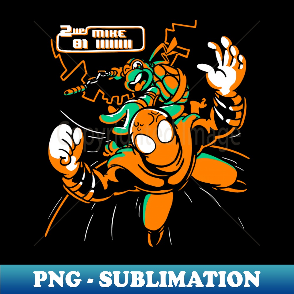 Turtles in Time - Mike - PNG Transparent Sublimation File - | Inspire ...
