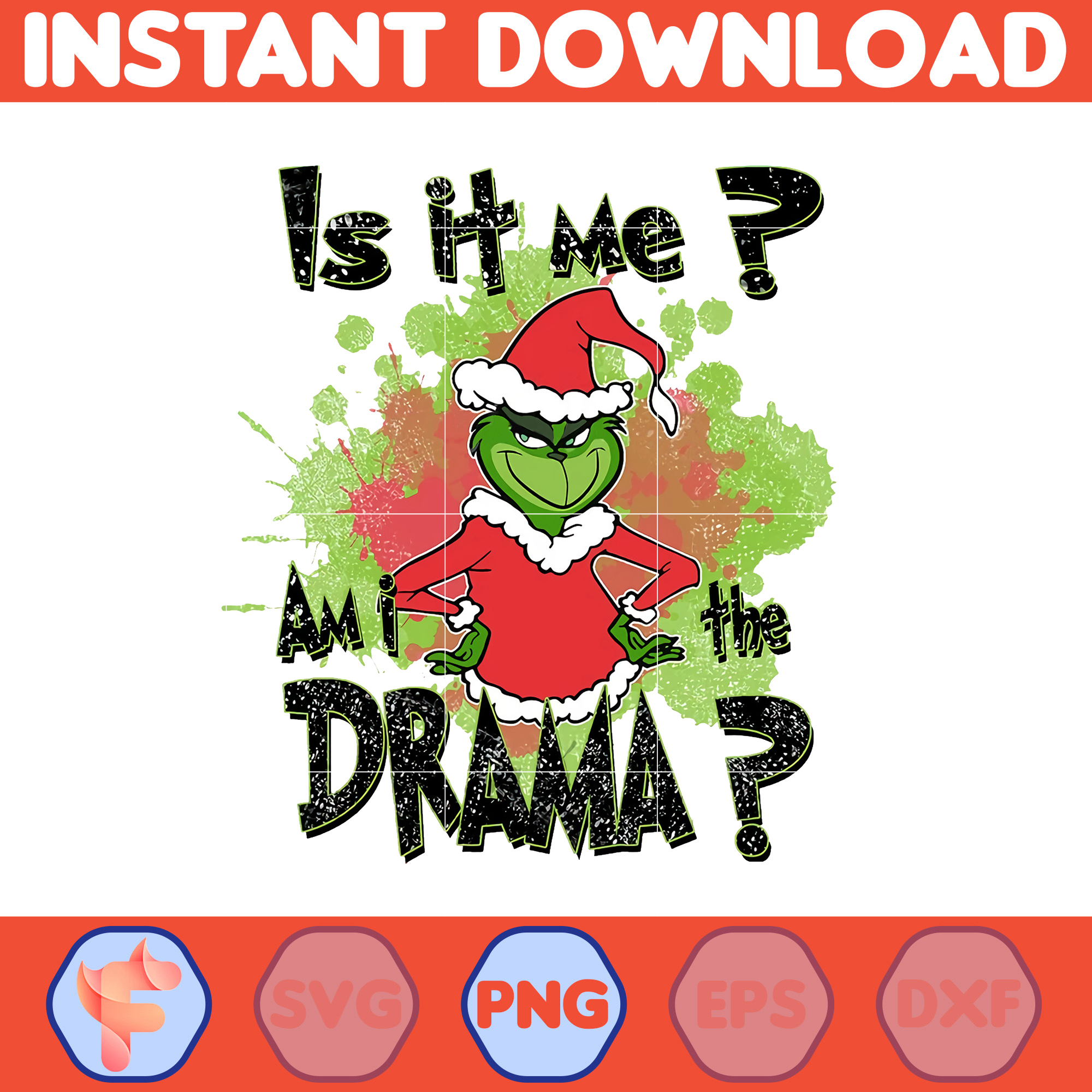 The Grinch Png, Is It Me Am I The Drama Png, Merry Grnichmas | Inspire ...