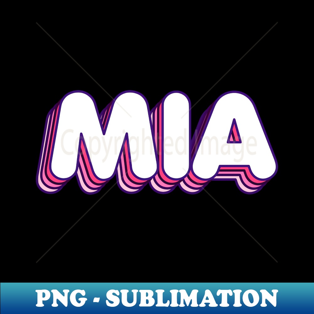 Pink Layers Mia Name Label - Digital Sublimation Download Fi | Inspire ...