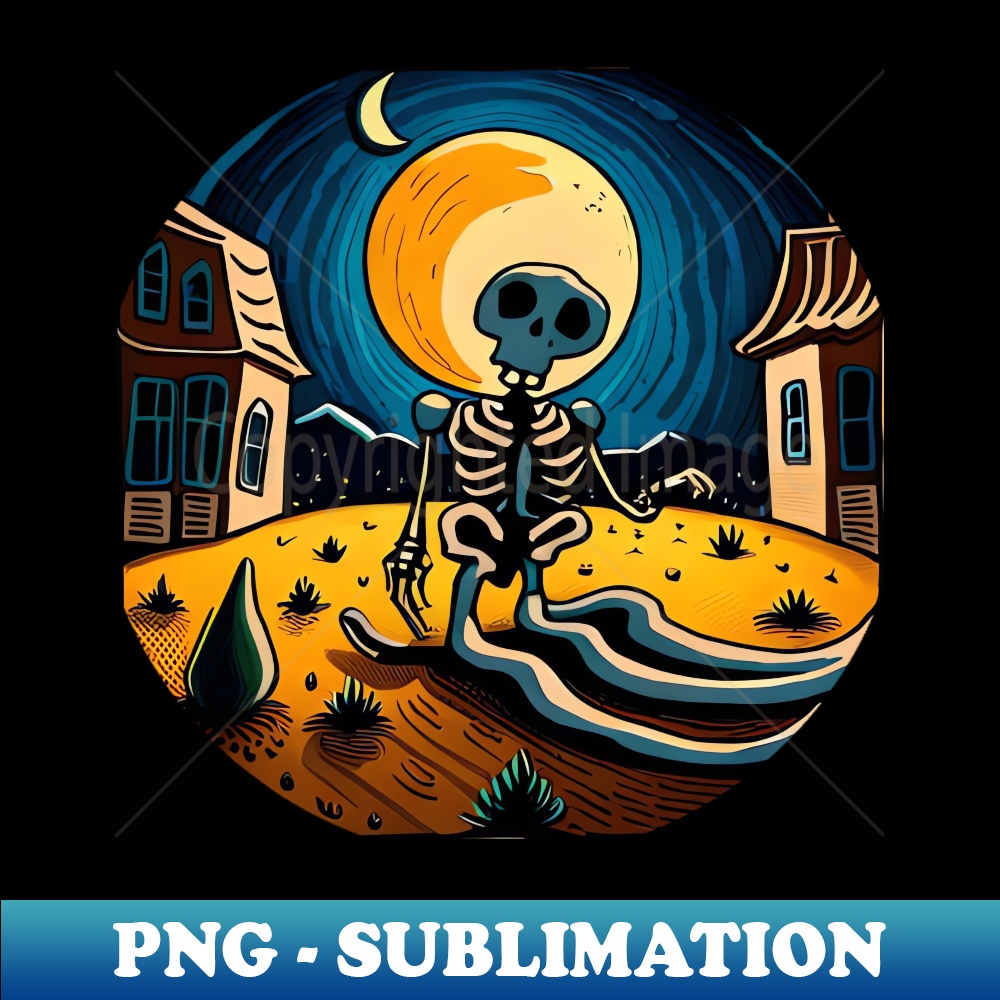 Skeleton in the starry night - High-Quality PNG Sublimation - Inspire ...