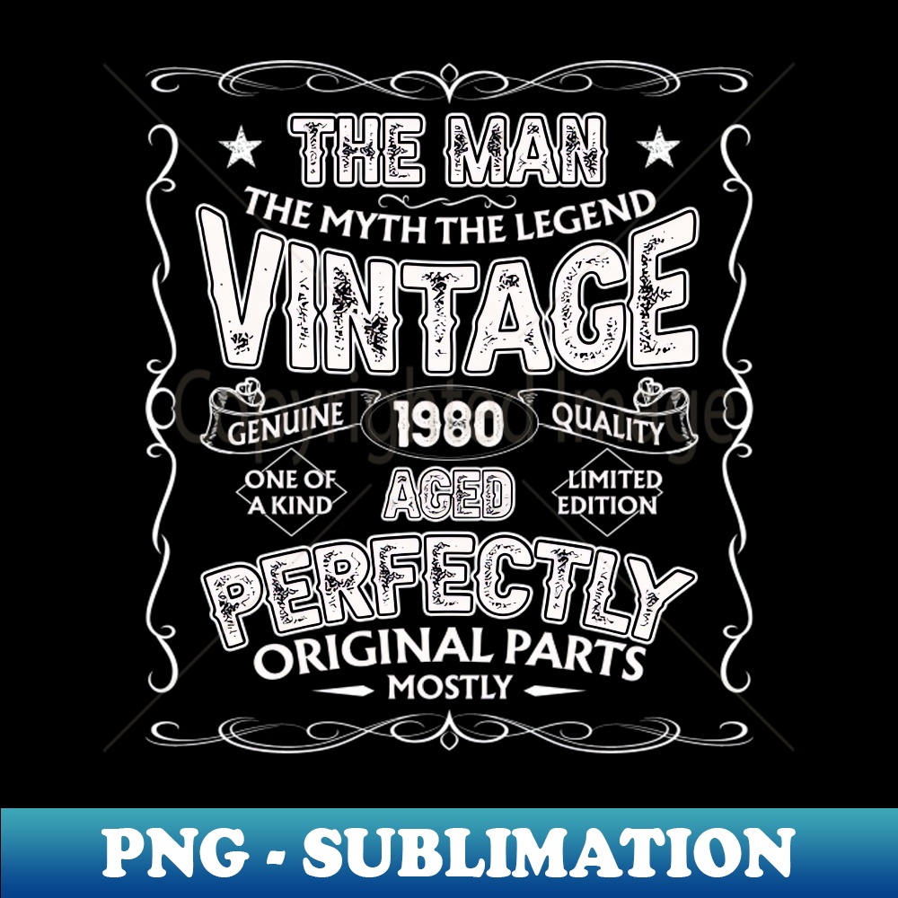 Vintage 1980 The Man The Myth The Legend One of A Kind Origi | Inspire ...