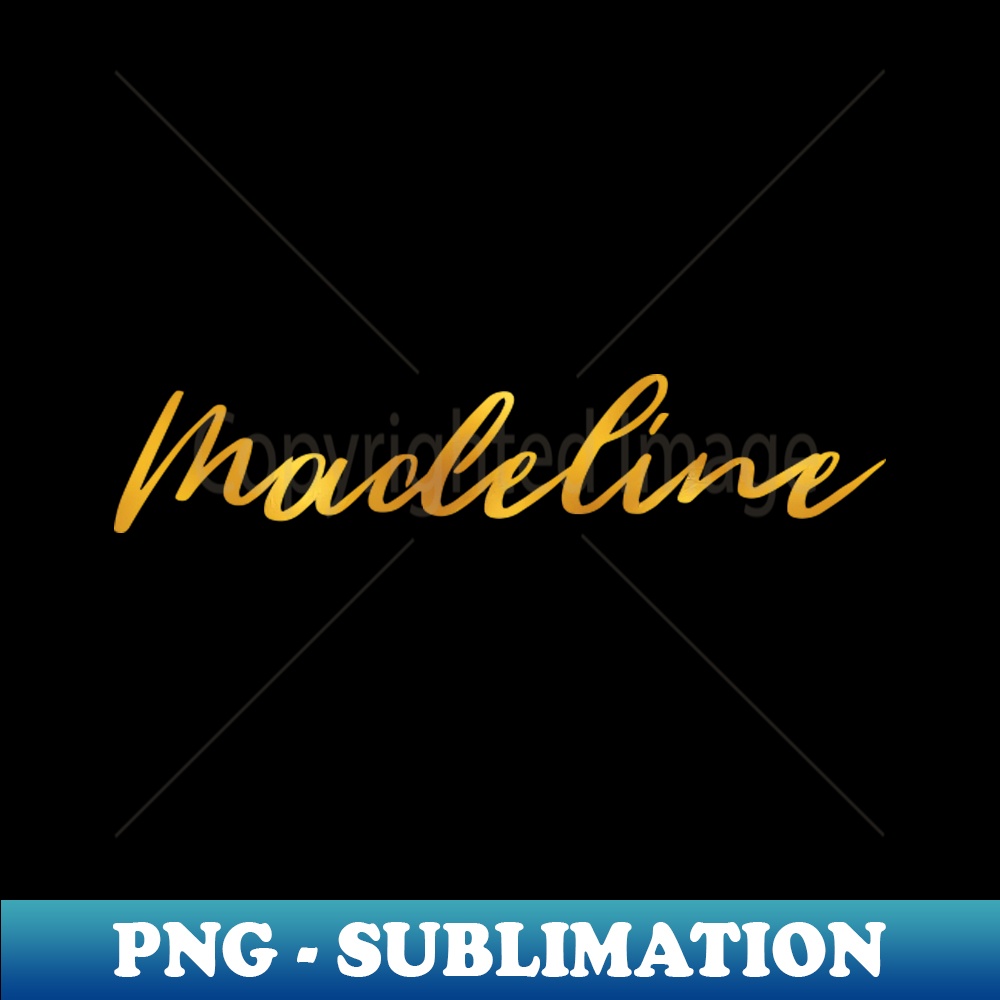Madeline Name Hand Lettering in Faux Gold Letters - Digital | Inspire ...