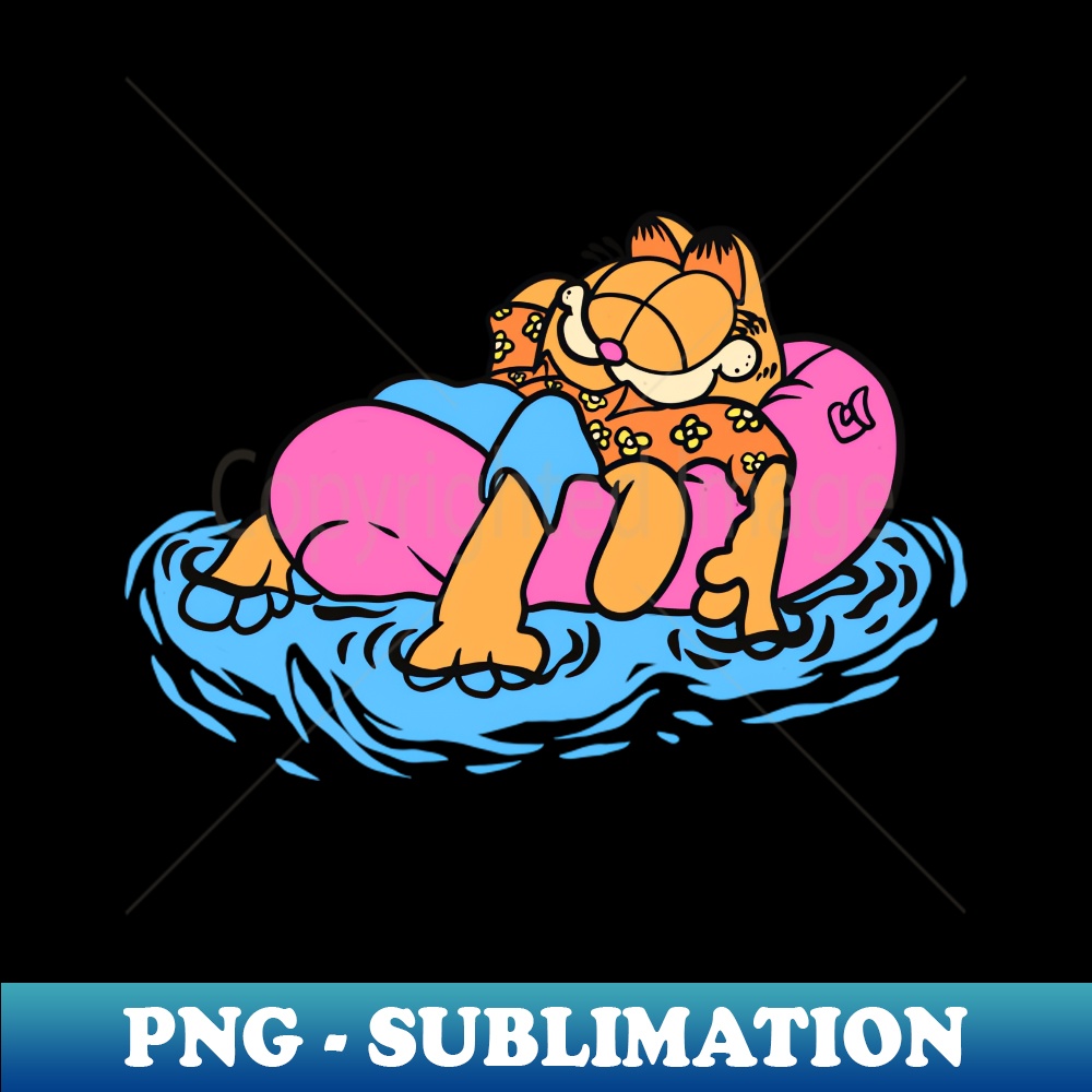 Garfield Floats On A Buoy - Signature Sublimation PNG File - | Inspire ...