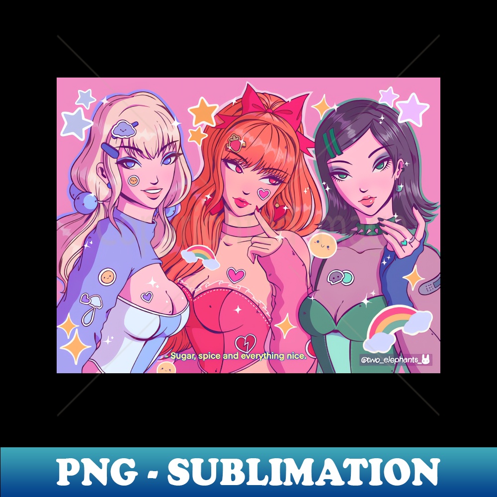 Power puff girls - PNG Transparent Sublimation File - Boost | Inspire Uplift
