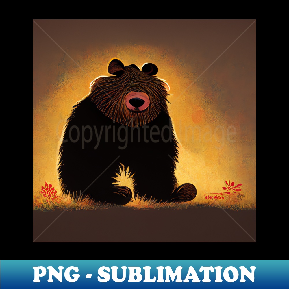 Cute little furry bear just sitting around - Decorative Subl | Inspire ...