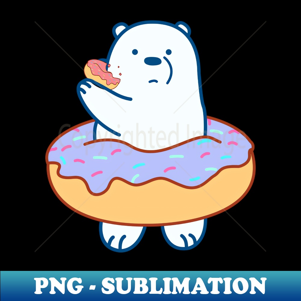 Ice Bear We Bare Bears Donut - Signature Sublimation PNG Fil - Inspire Uplift