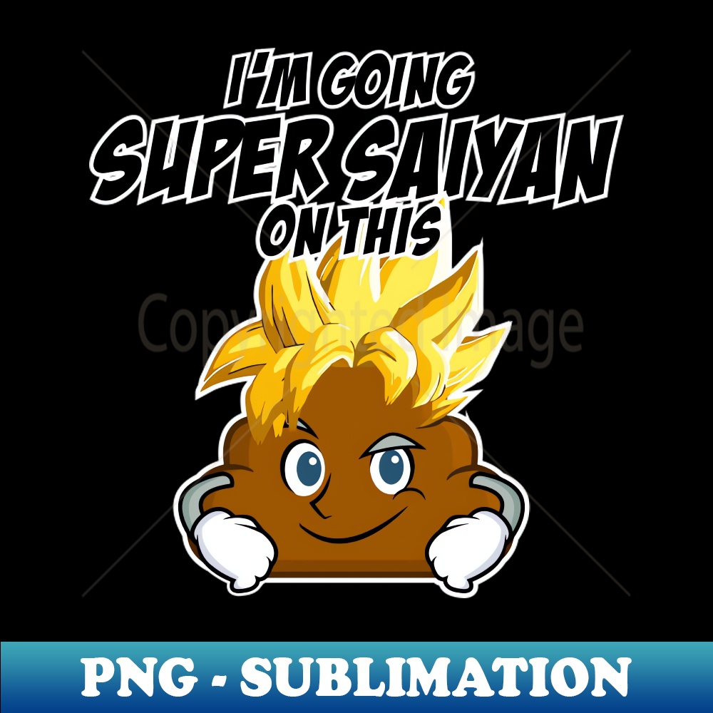 Poop Emoji - Super Saiyan - Signature Sublimation PNG File - - Inspire ...