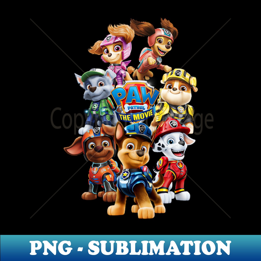 paw patrol the movie team - Signature Sublimation PNG File - - Inspire ...