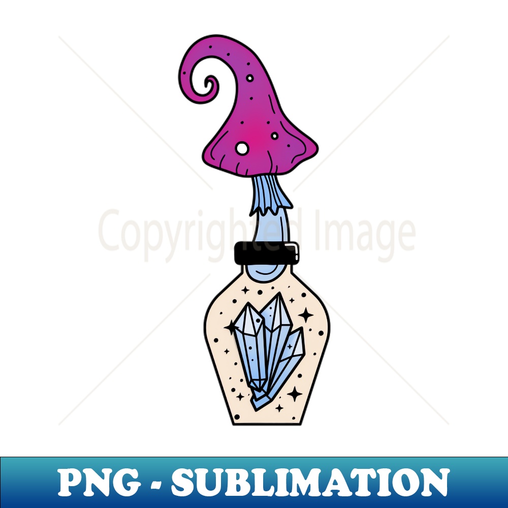 Crystal healing mushroom potion - Signature Sublimation PNG | Inspire ...