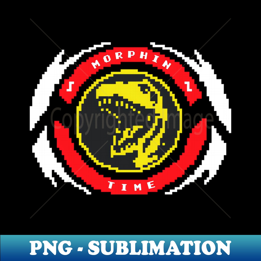 Its Morphin Time T Rex 8 bit pixel art - Aesthetic Sublimati - Inspire ...