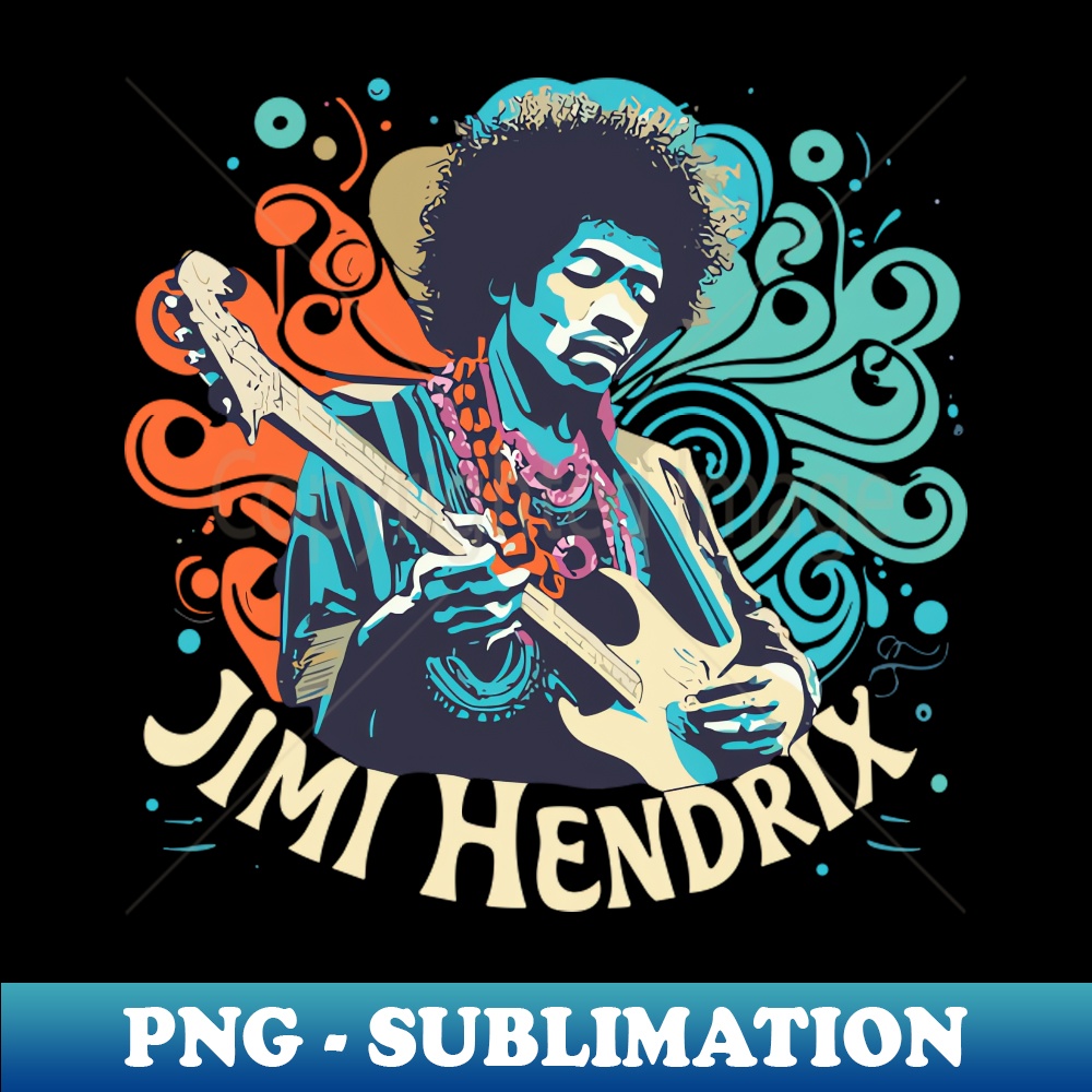 Jimi Hendrix Color - Unique Sublimation PNG Download - Insta | Inspire ...