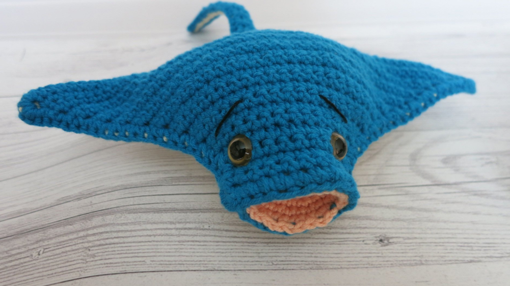 PATTERN: Blue stingray manta ray crochet toy | Inspire Uplift